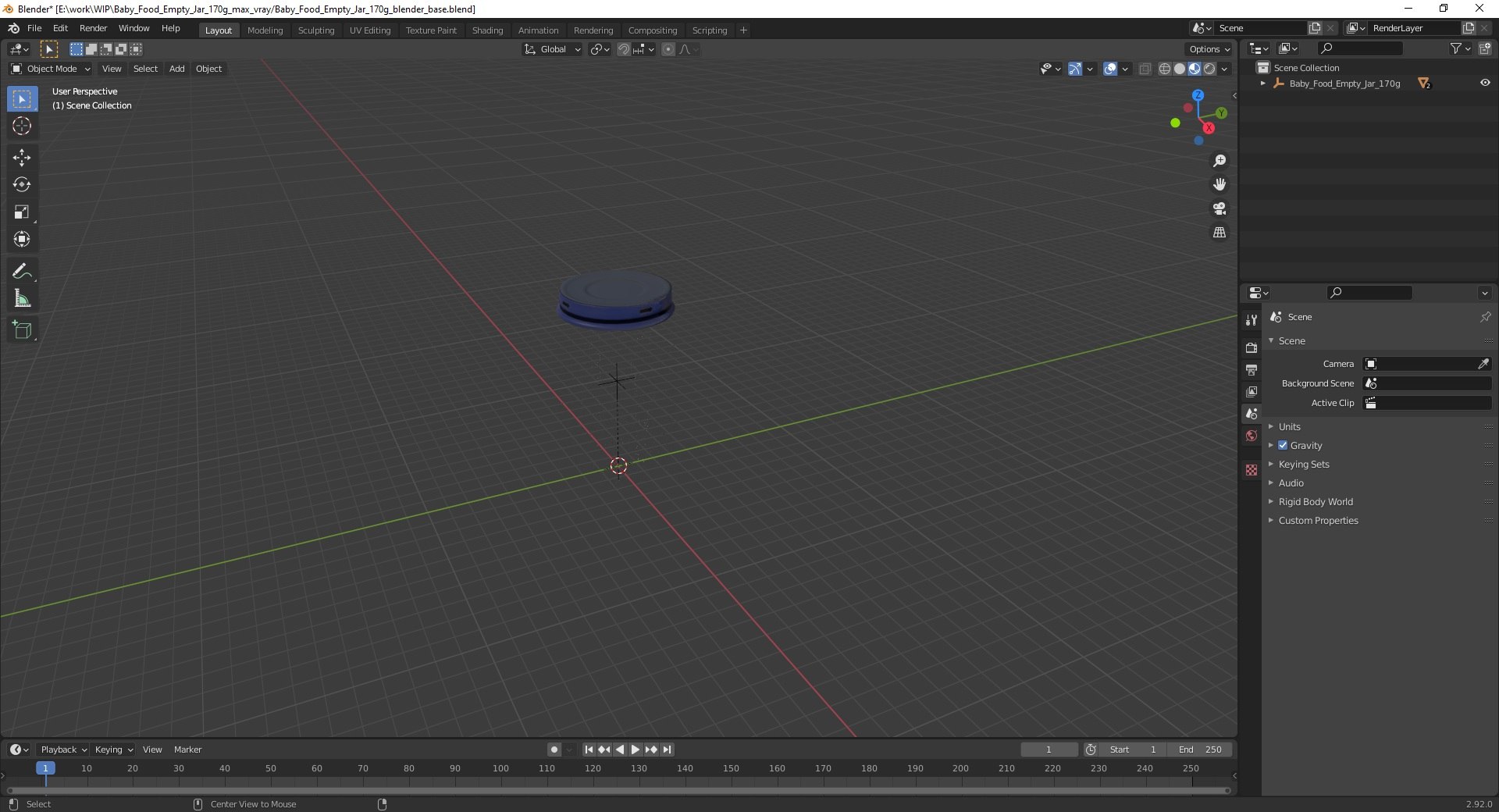 Baby Food Empty Jar 170g 3D Model - TurboSquid 2097518