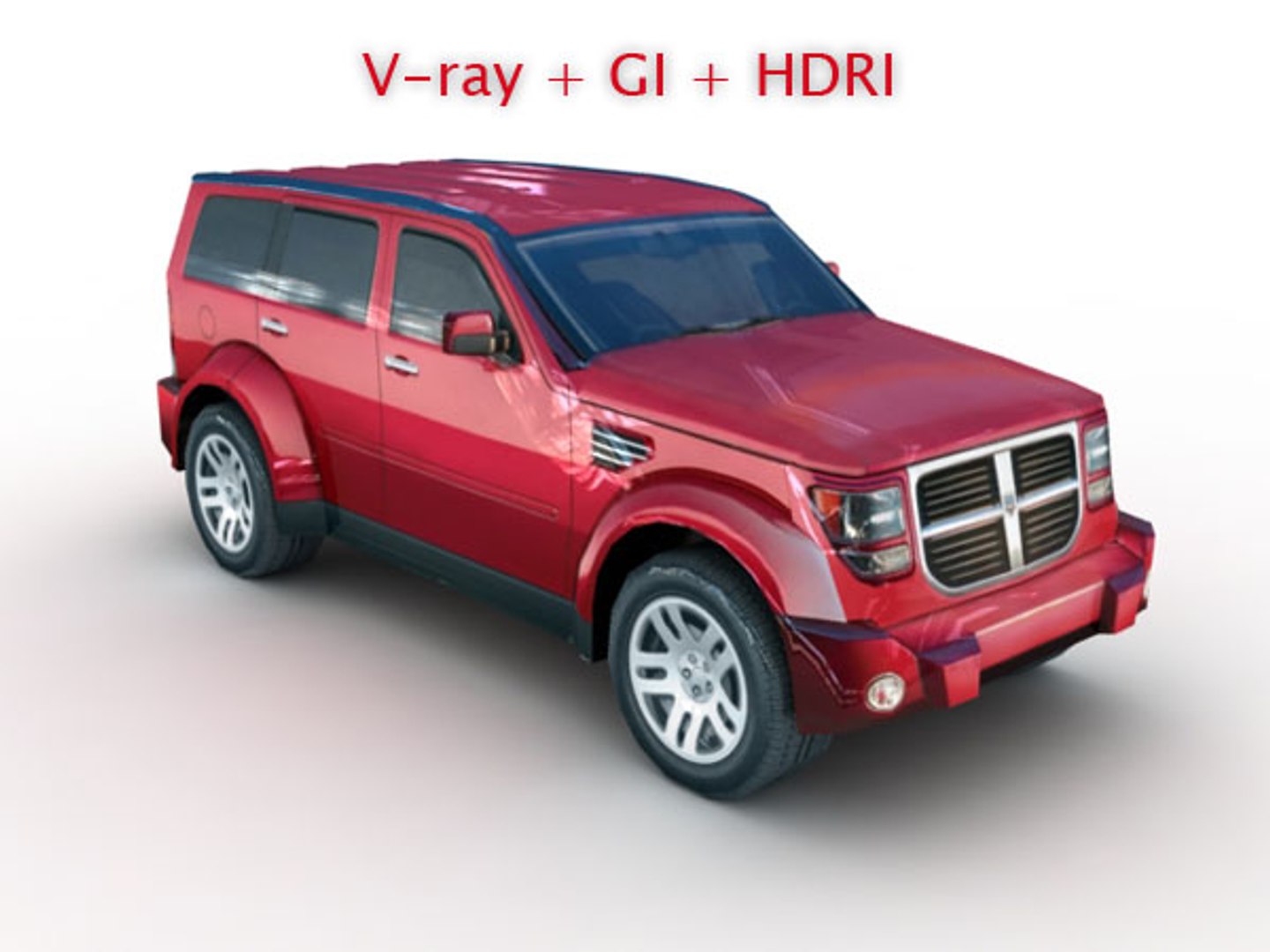 3ds Max Dodge Nitro Modeled Car