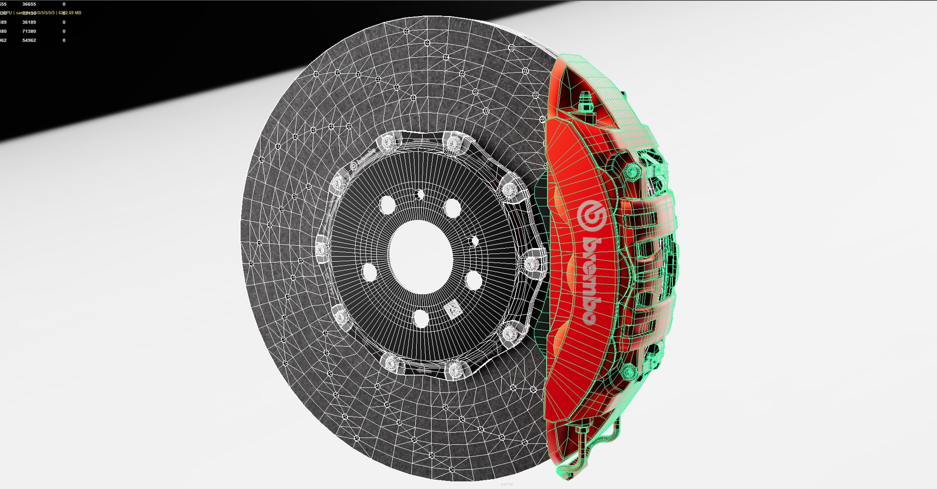 3D Model BRAKES CARBON CERAMIC - TurboSquid 2075950