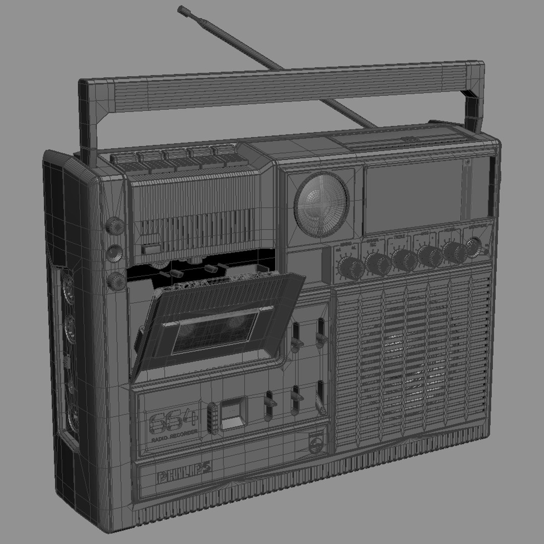 philips 664 cassette player 3d x