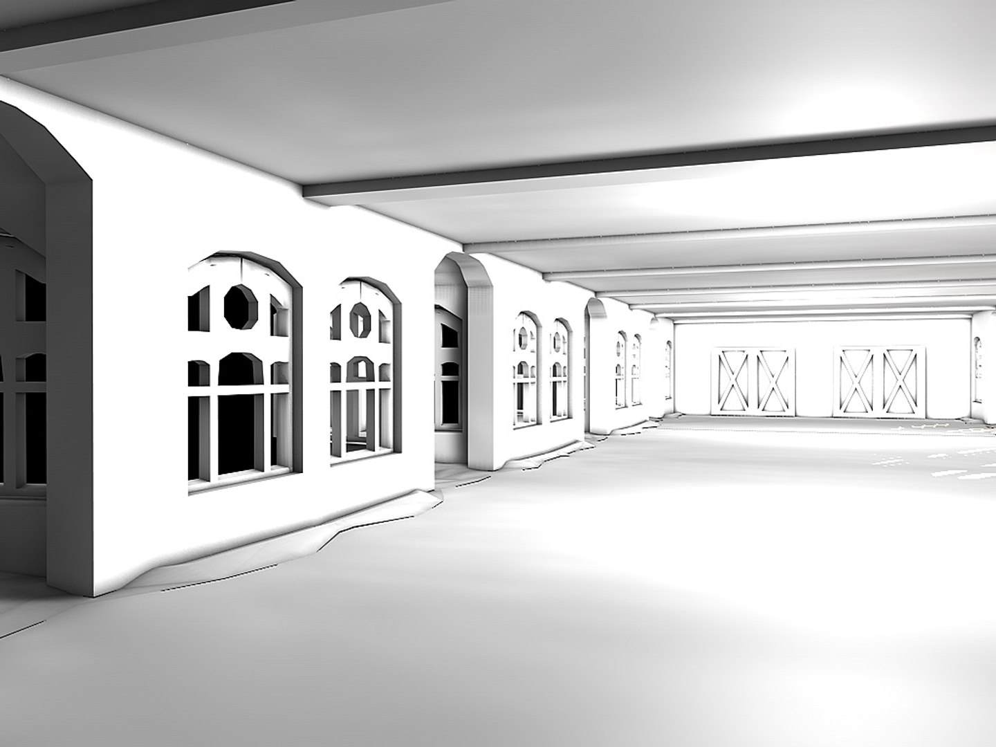 3d model building interior industrial