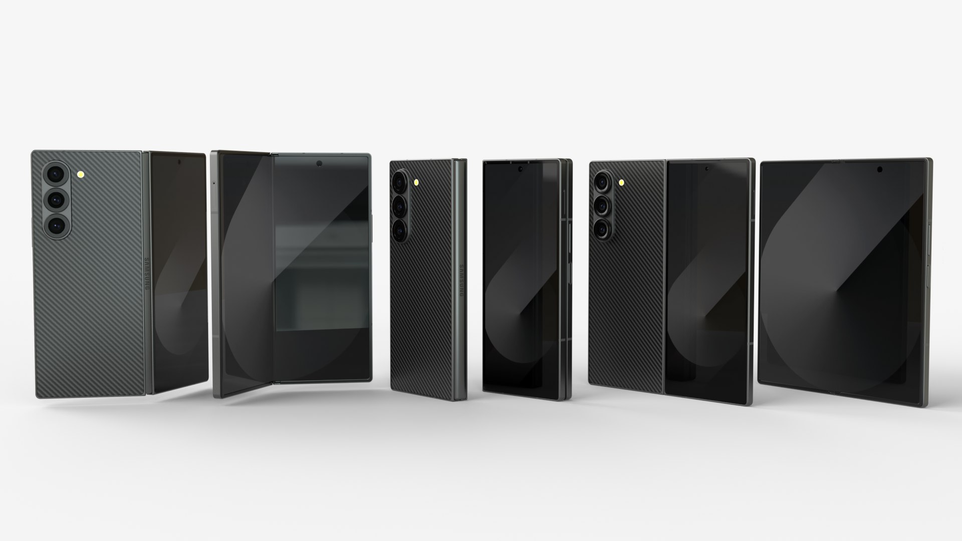 Samsung Galaxy Z Fold 6 Collection All Colors 3D Model - TurboSquid 2254513