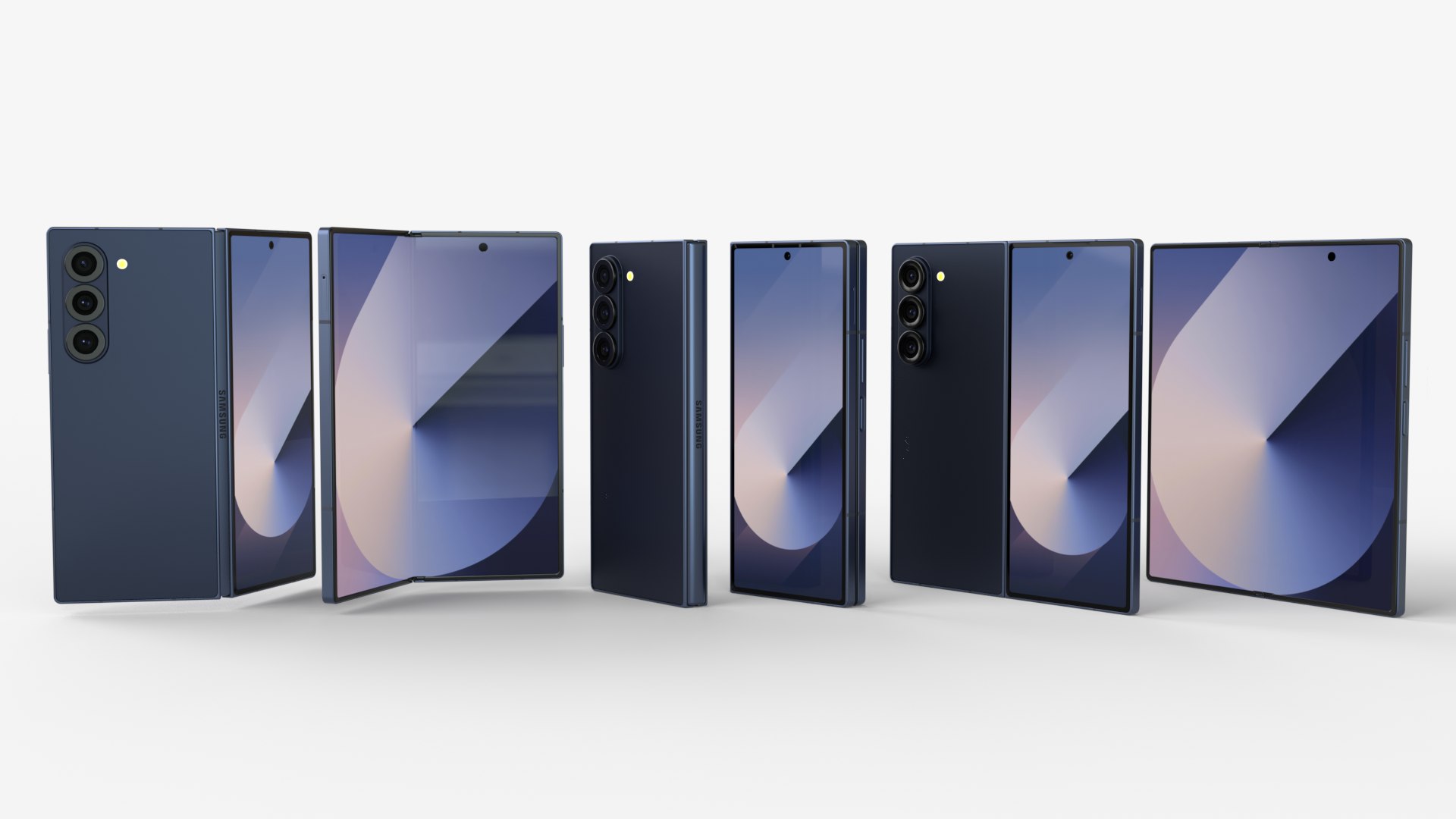 Samsung Galaxy Z Fold 6 Collection All Colors 3D Model - TurboSquid 2254513