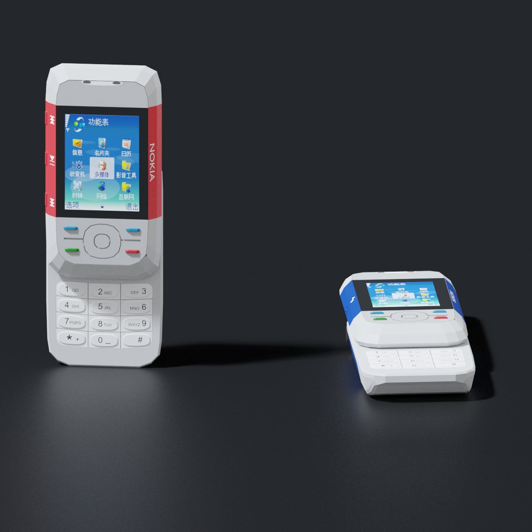 3D Nokia 5200 5300 Mobile Phone - TurboSquid 1554285