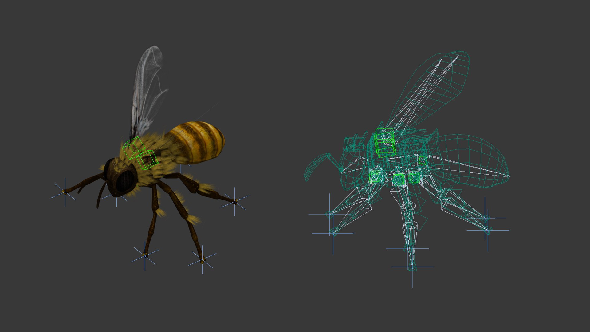 3D Model Bee Lowpoly Rigged - TurboSquid 2167453