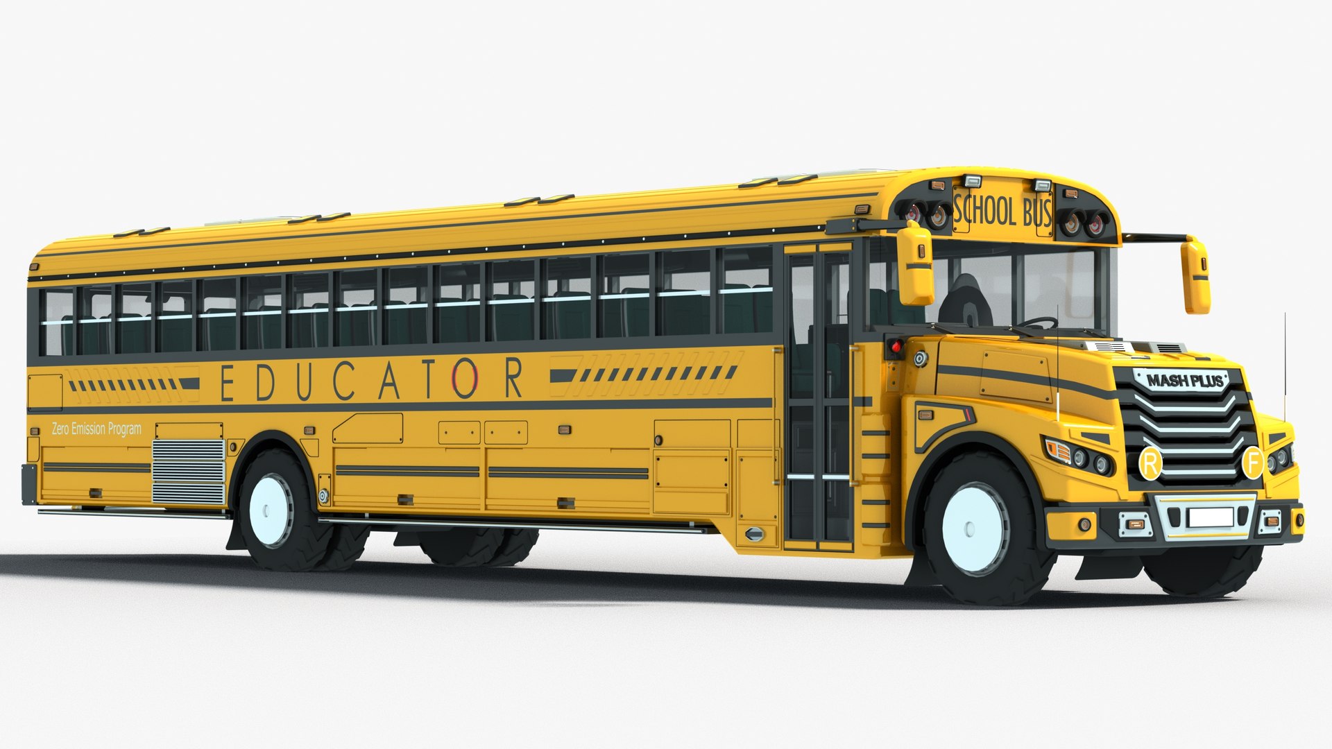 3D Model School Bus Educator Unit - TurboSquid 2122372