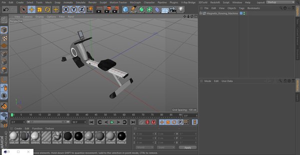 modelo 3d Máquina de remo magnética - TurboSquid 2146864