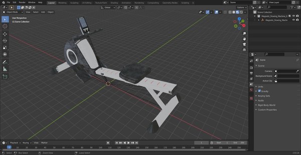 modelo 3d Máquina de remo magnética - TurboSquid 2146864