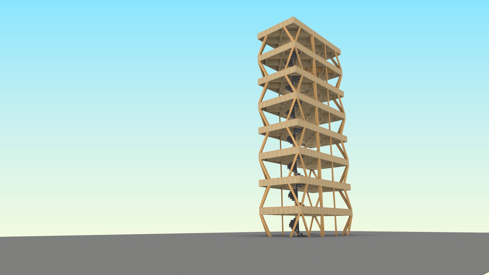3D Middle-rise Wooden Building Model - TurboSquid 2096594