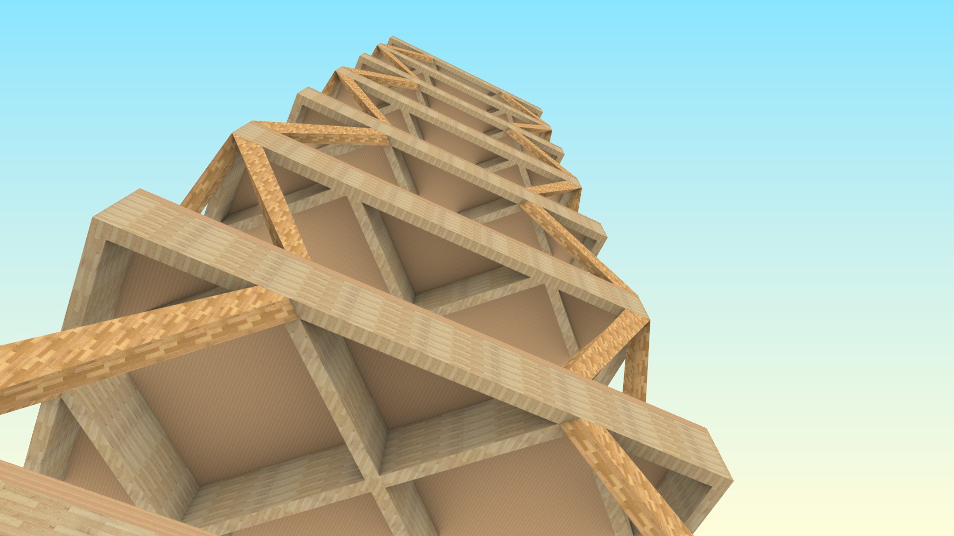 3D Middle-rise Wooden Building Model - TurboSquid 2096594