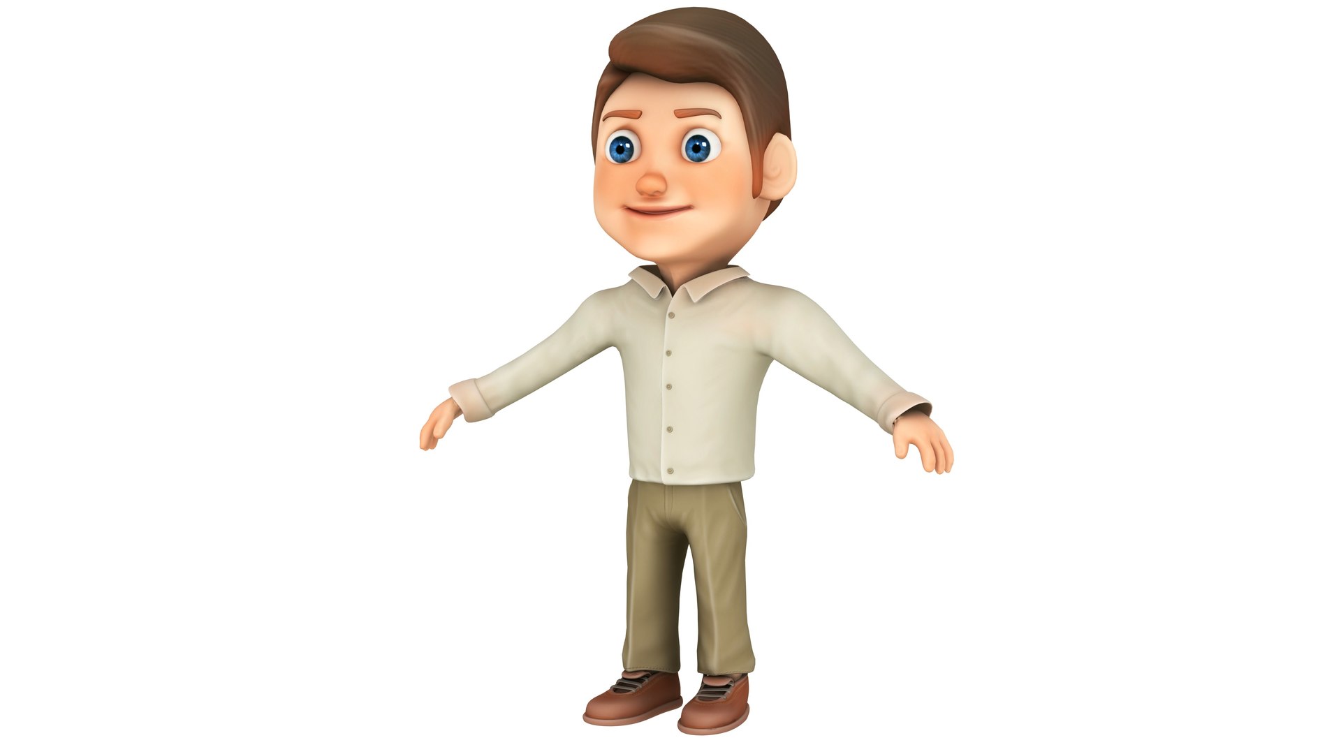 Cartoon Family Mother Father Boy 3D Model - TurboSquid 2215929