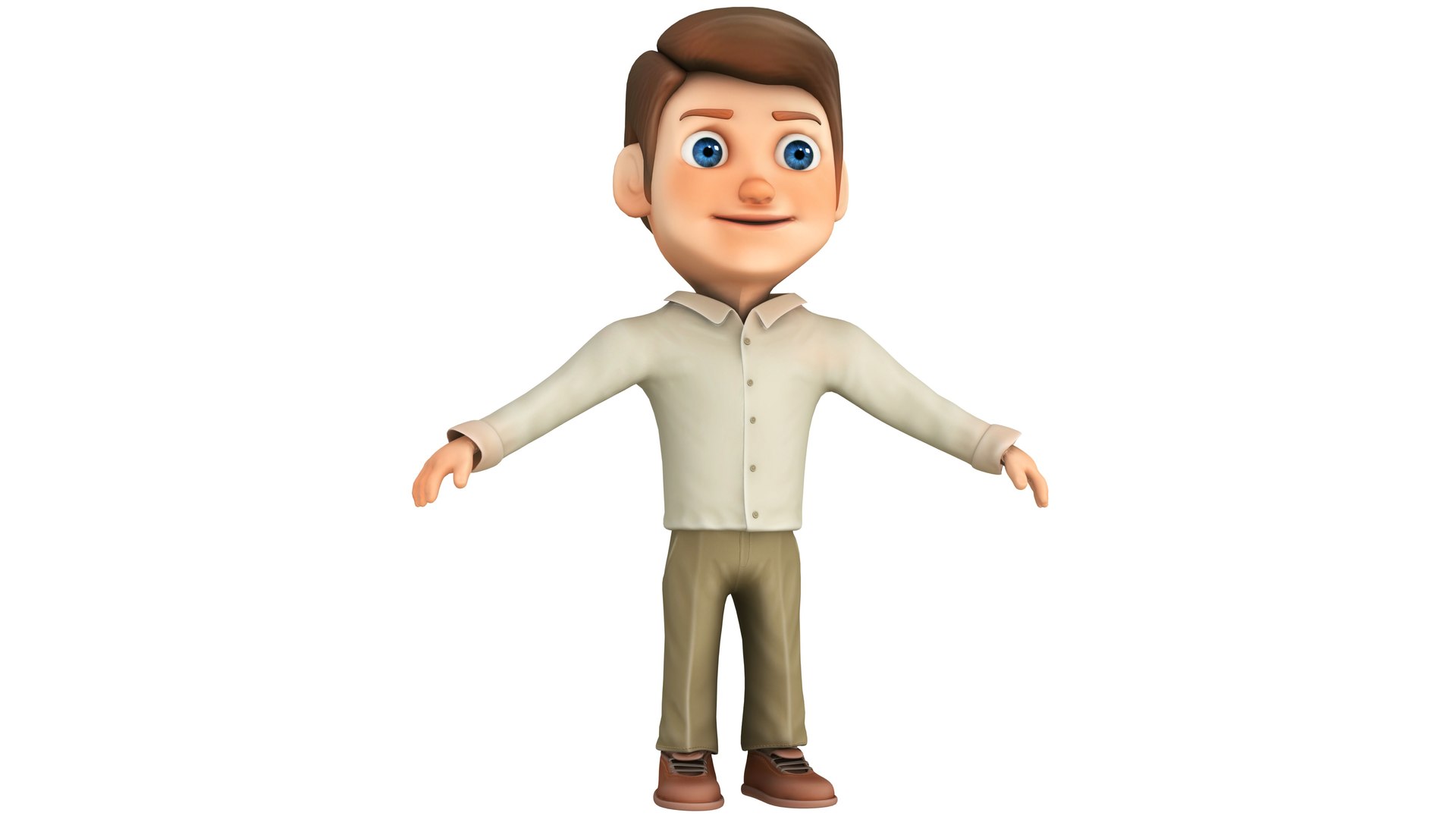 Cartoon Family Mother Father Boy 3D Model - TurboSquid 2215929