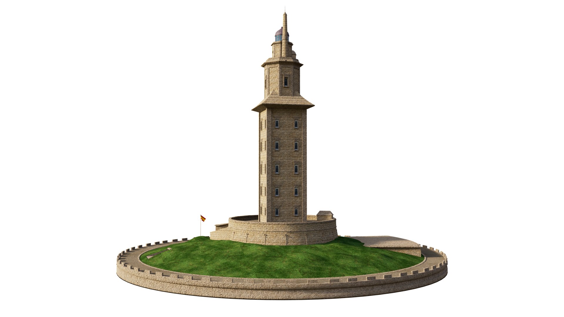 3D Tower Of Hercules Model - TurboSquid 2212065