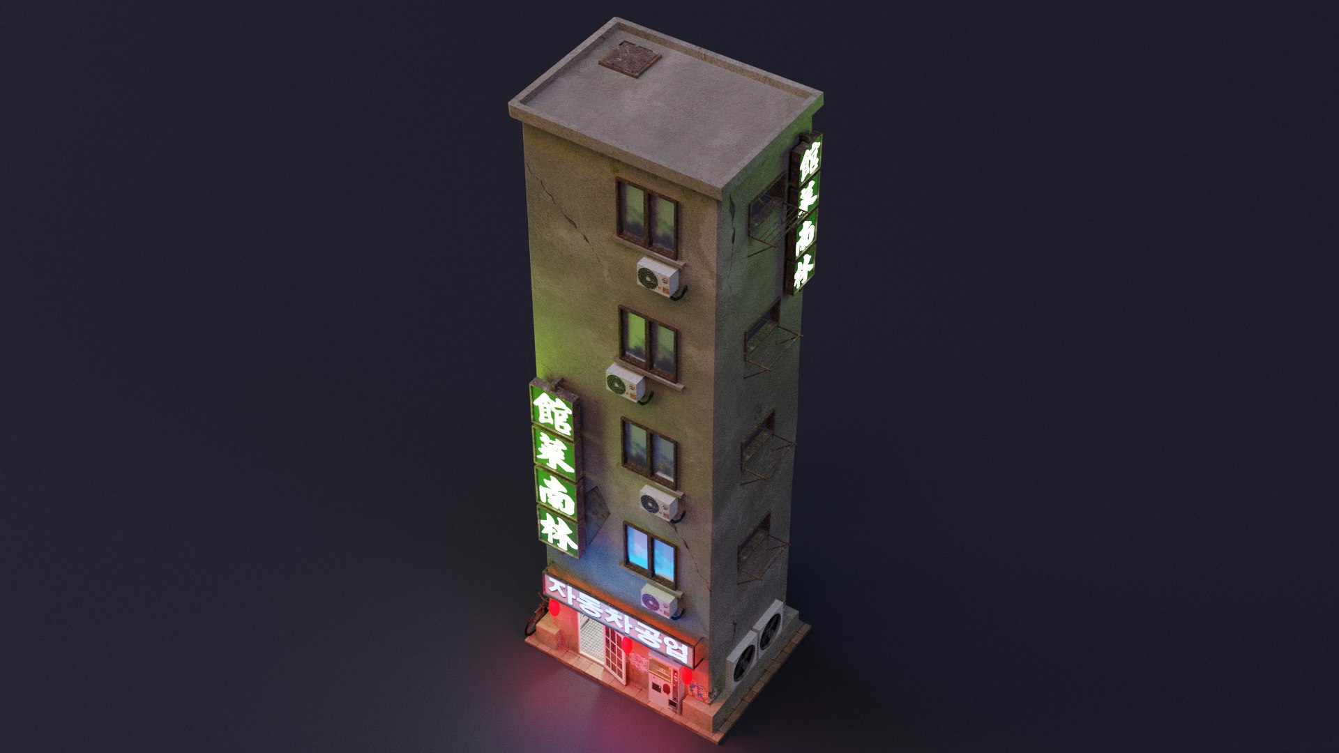 Building Pack Cyberpunk 3D Model - TurboSquid 1692768