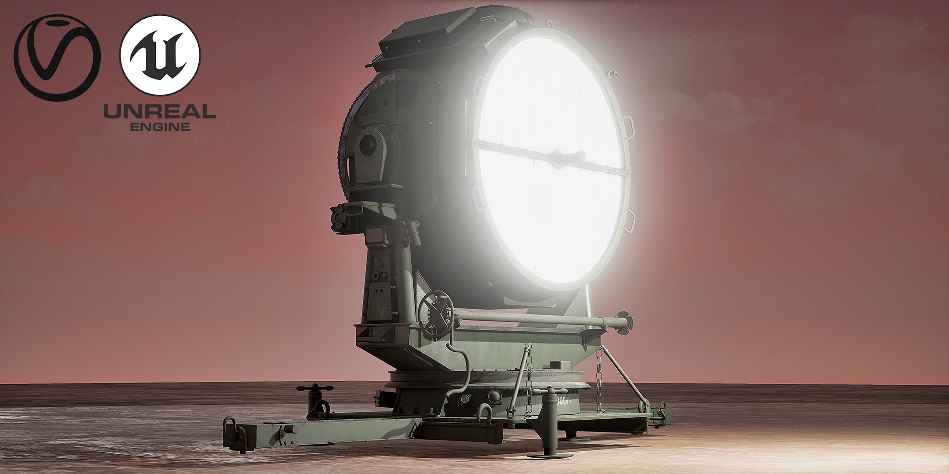 Searchlight Search 150cm 3D Model - TurboSquid 1153952