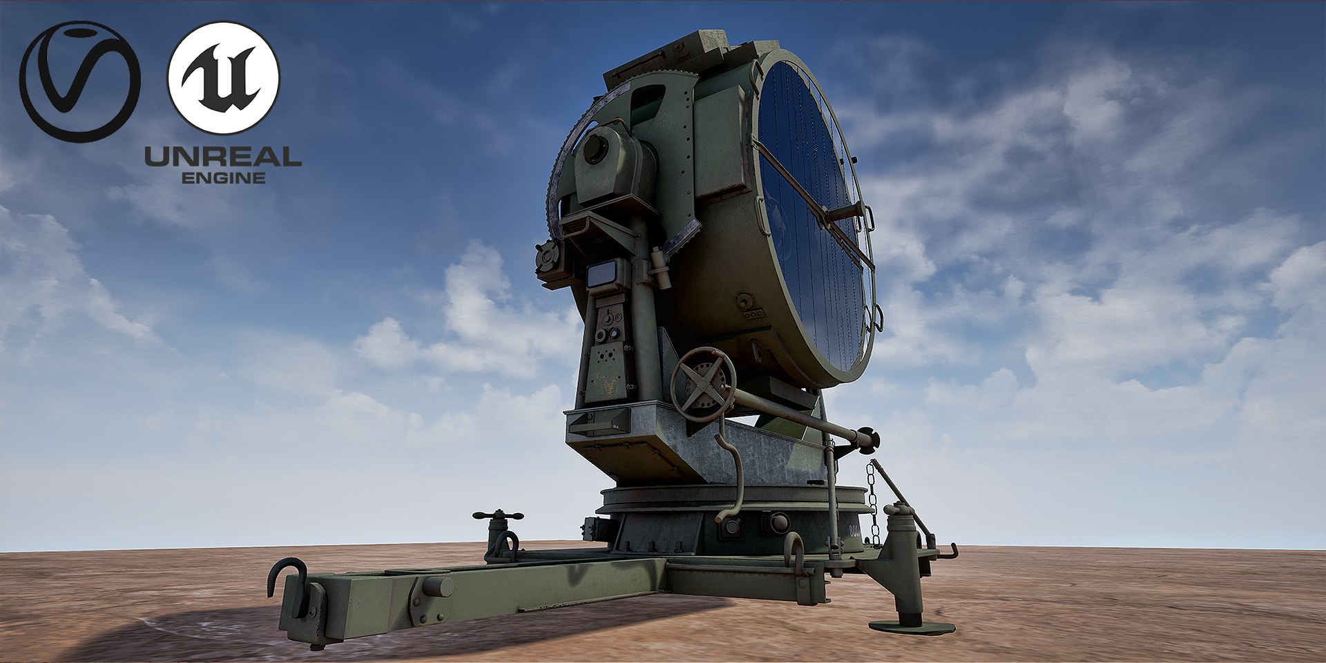 Searchlight Search 150cm 3D Model - TurboSquid 1153952