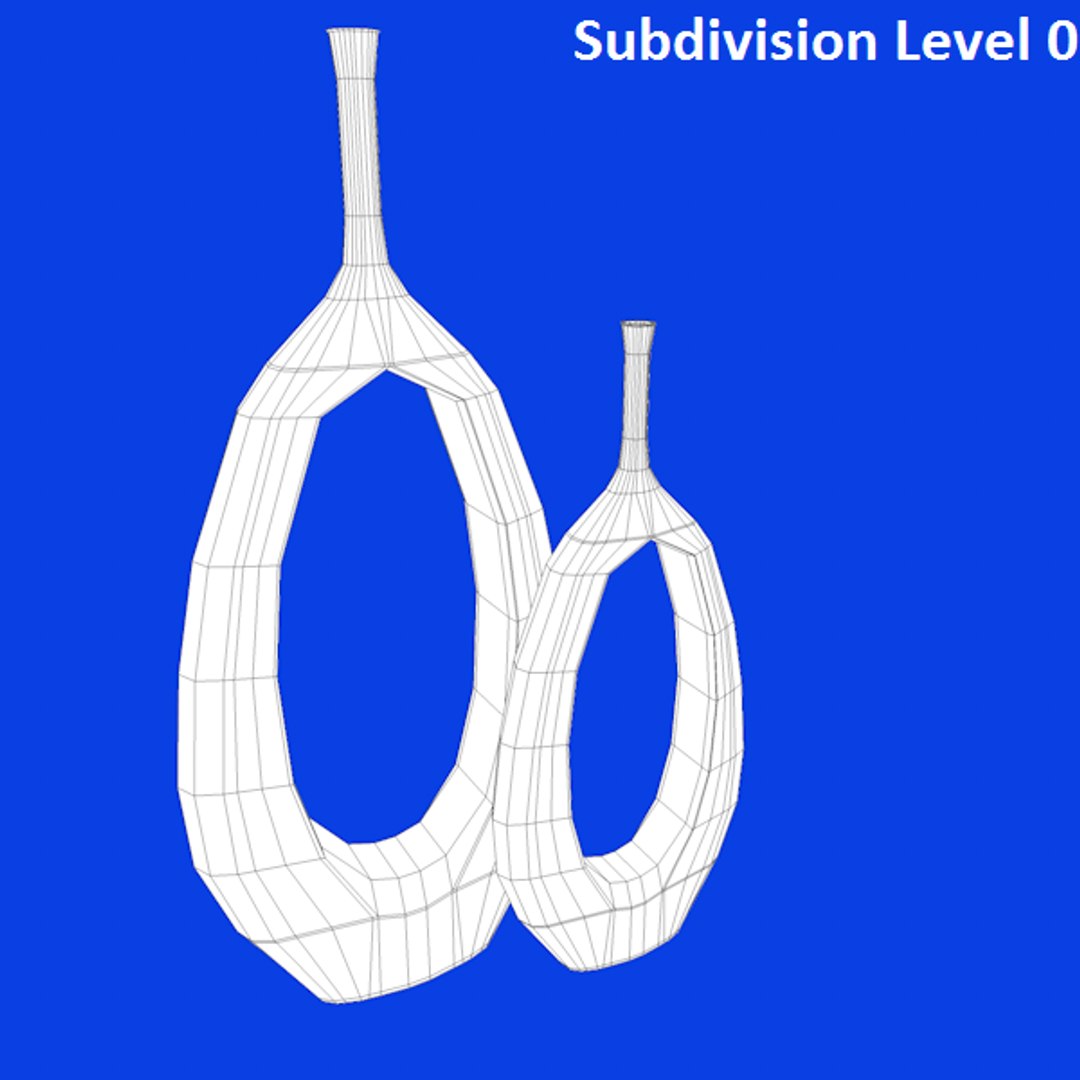 c4d blue realistic vases
