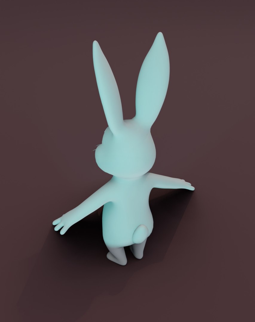 3D Cartoon Rabbit Rigged Base Mesh 3D Model Model - TurboSquid 1782132