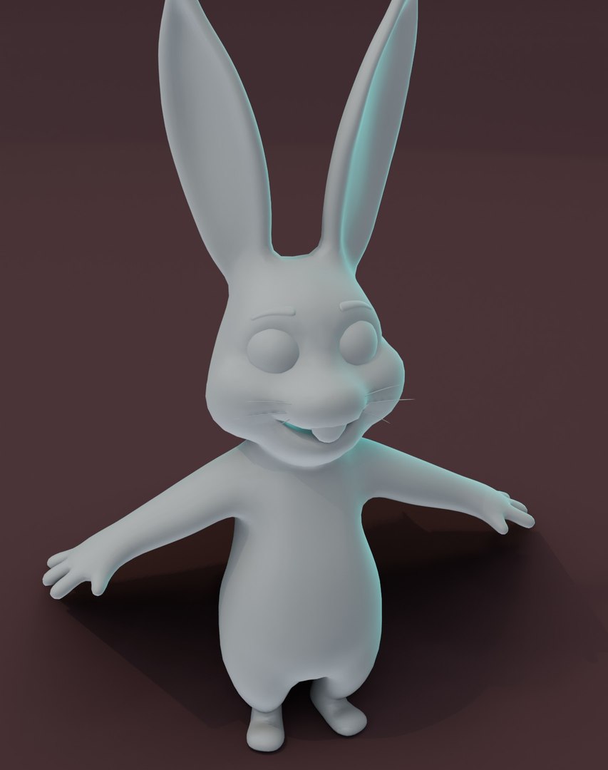 3D Cartoon Rabbit Rigged Base Mesh 3D Model Model - TurboSquid 1782132
