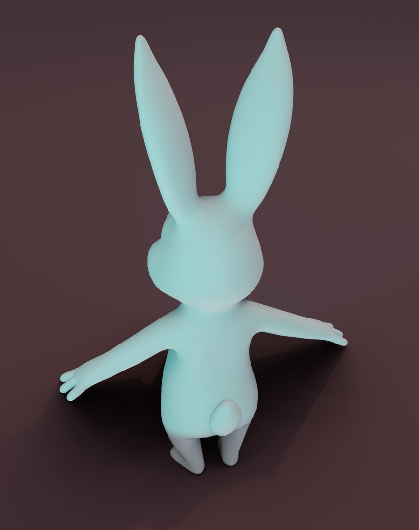 3D Cartoon Rabbit Rigged Base Mesh 3D Model Model - TurboSquid 1782132