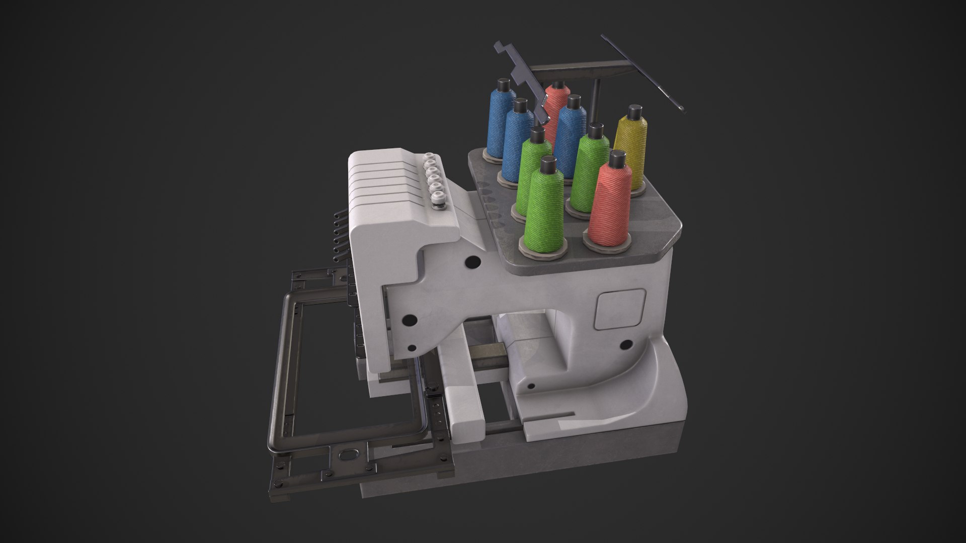 Embroidery Machine 3D Model - TurboSquid 2102233