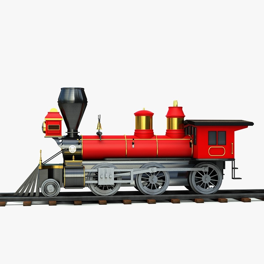 classic pioneer mogul steam locomotive 3d max
