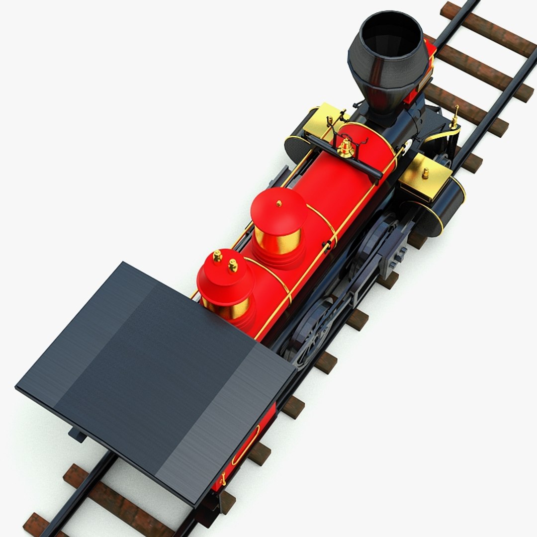 classic pioneer mogul steam locomotive 3d max
