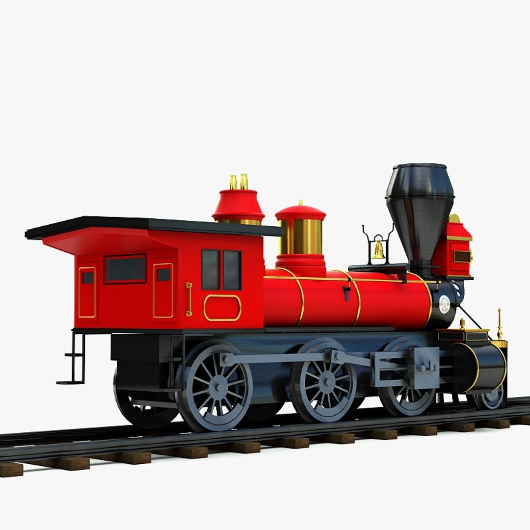 classic pioneer mogul steam locomotive 3d max