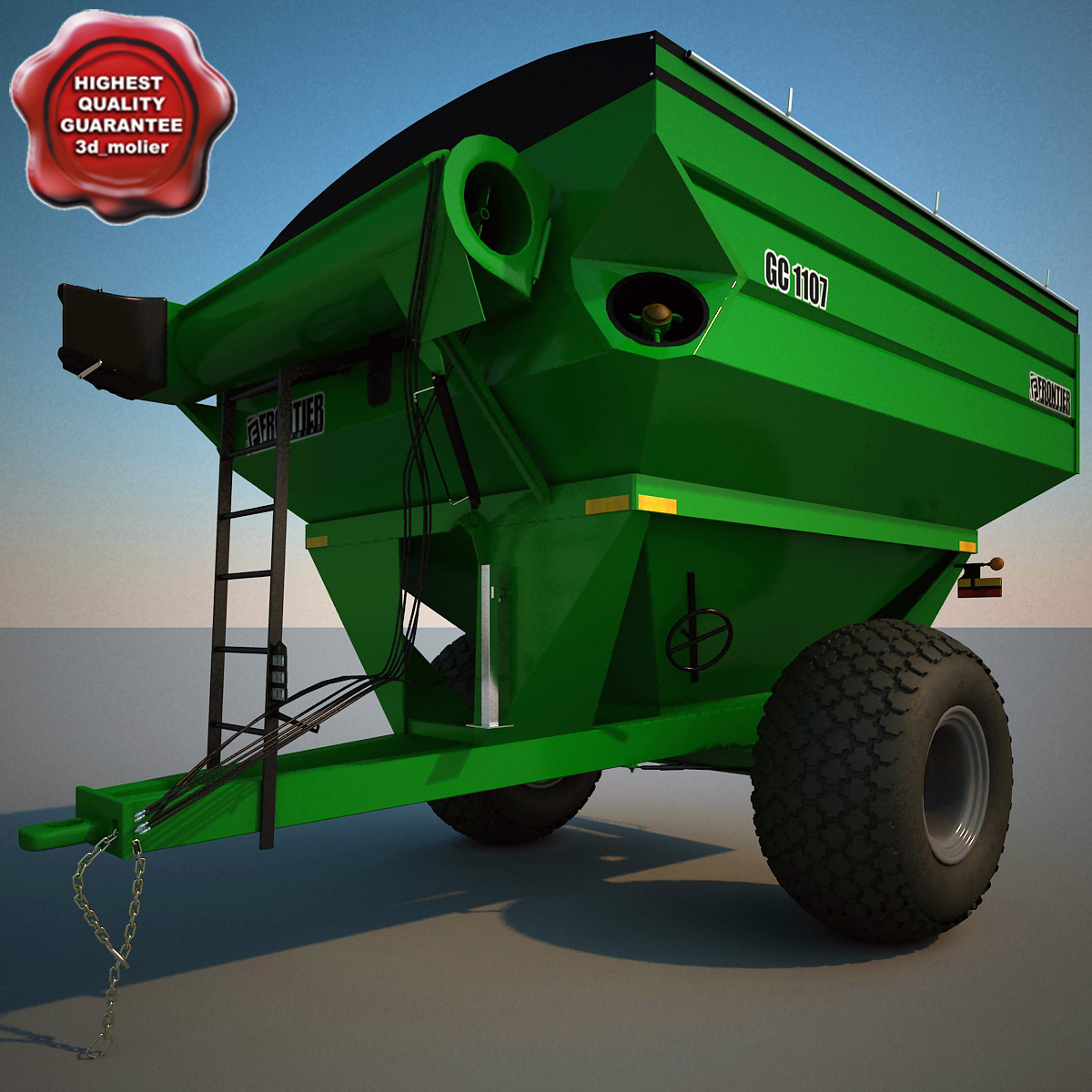 3d model farm grain cart frontier