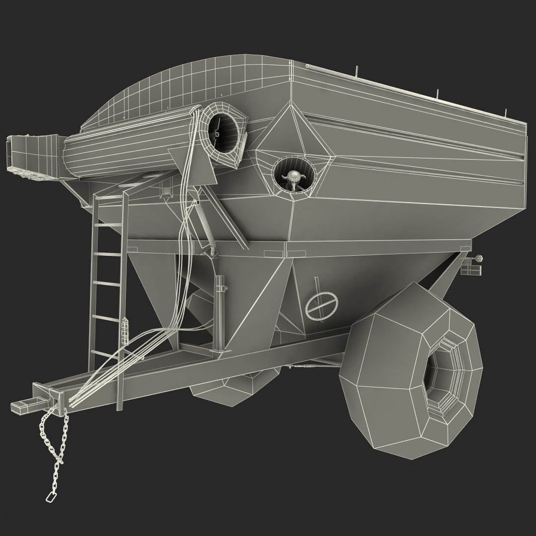 3d model farm grain cart frontier