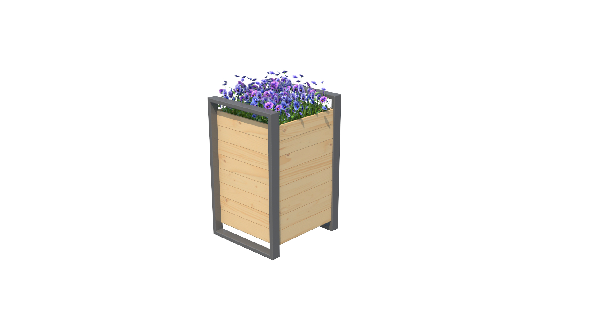 3D Street Flowerbed With Flowers Model - TurboSquid 2077976