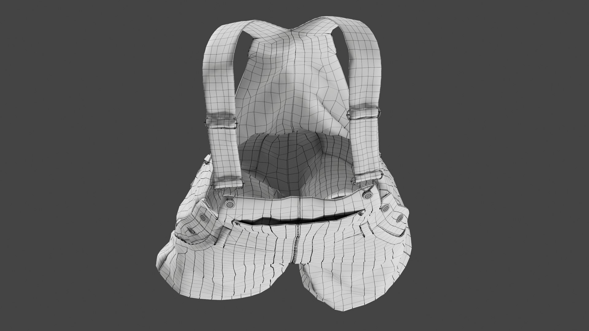 3D realistic women s overalls model - TurboSquid 1611714