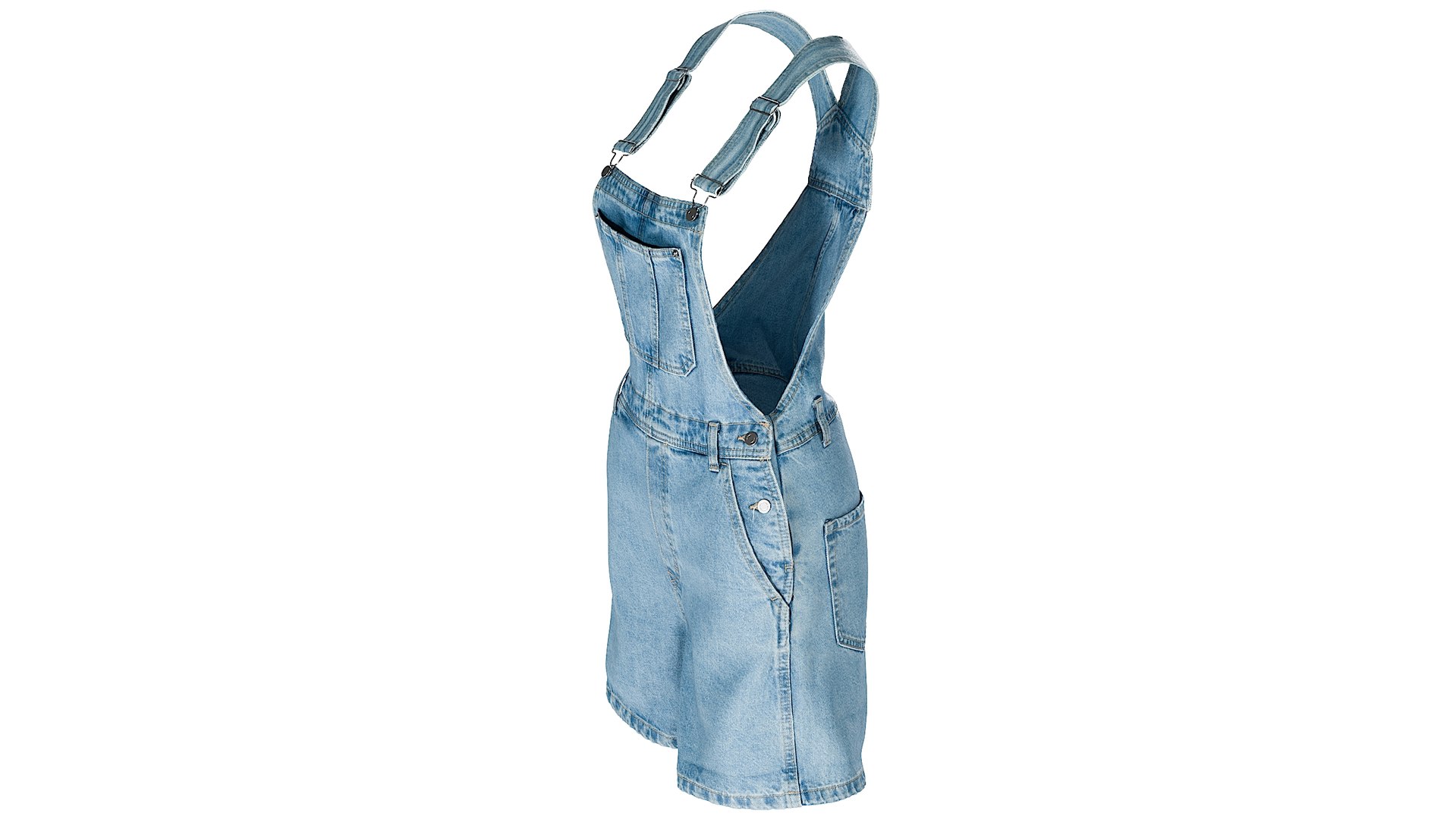 3D realistic women s overalls model - TurboSquid 1611714