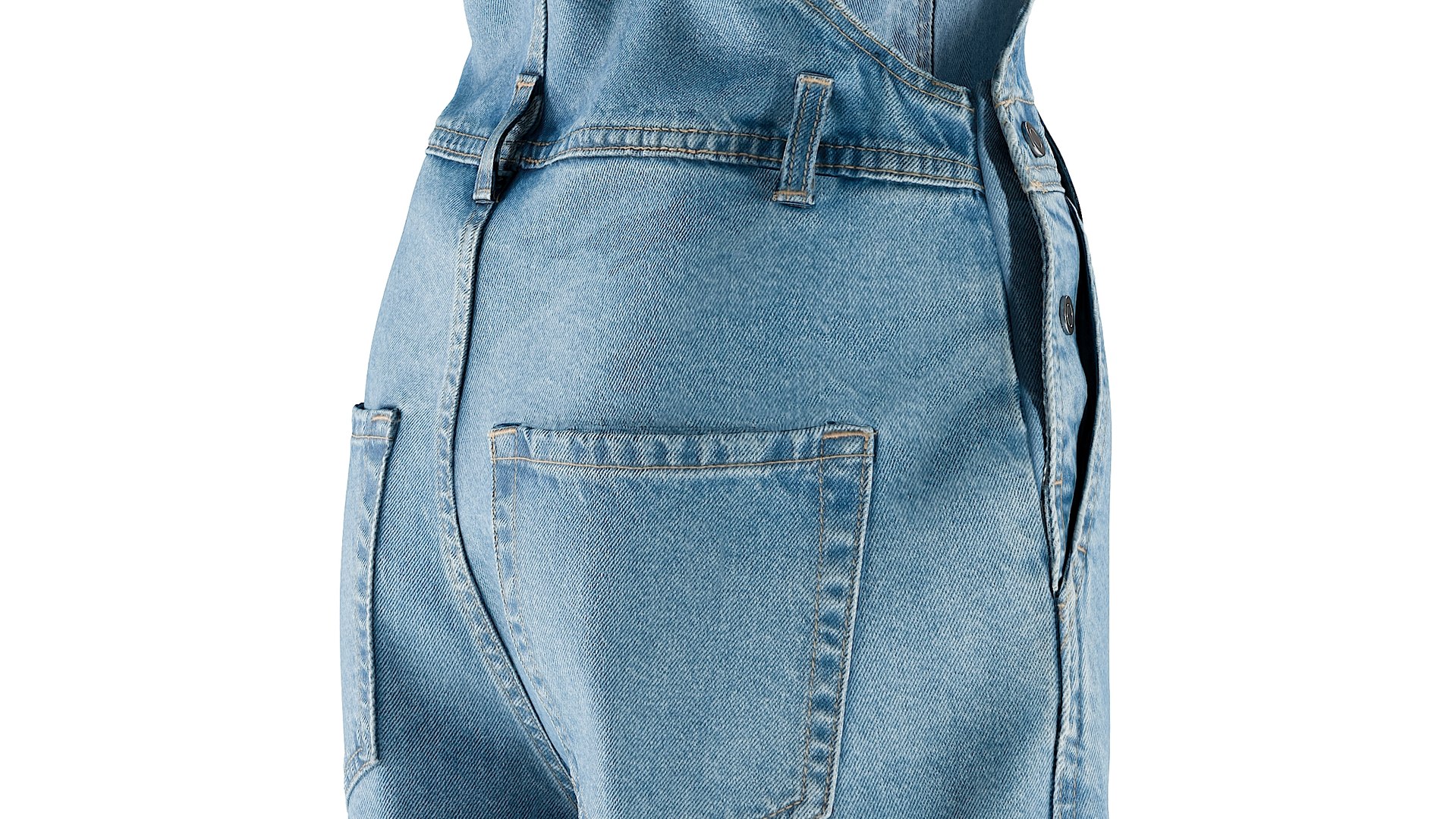 3D realistic women s overalls model - TurboSquid 1611714