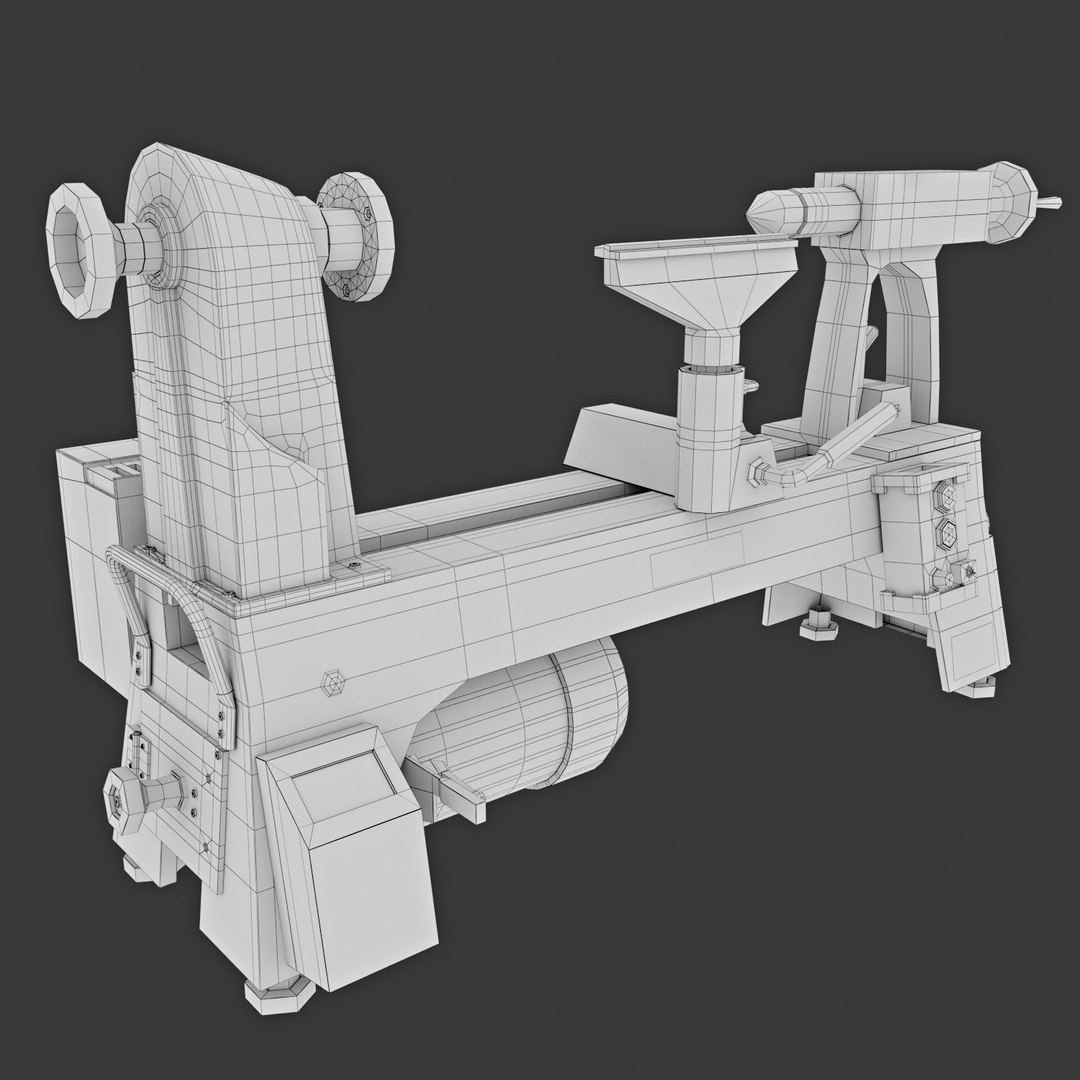 Lathe Machine 3D - TurboSquid 1552694