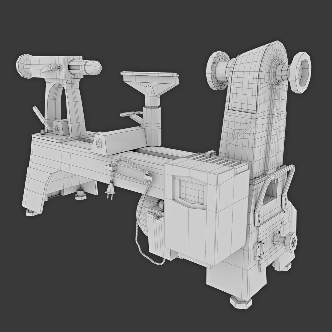 Lathe Machine 3D - TurboSquid 1552694