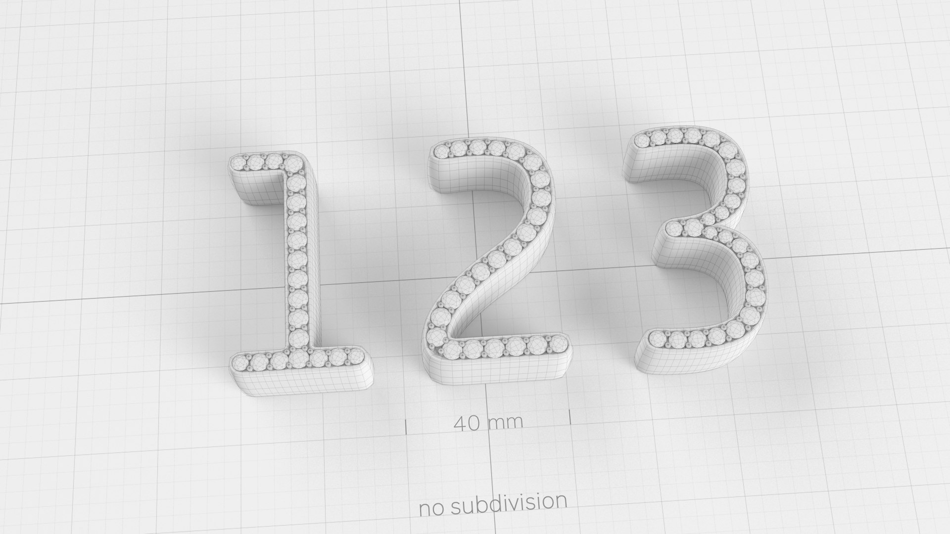 Numbers Diamonds 3D Model - TurboSquid 1310296