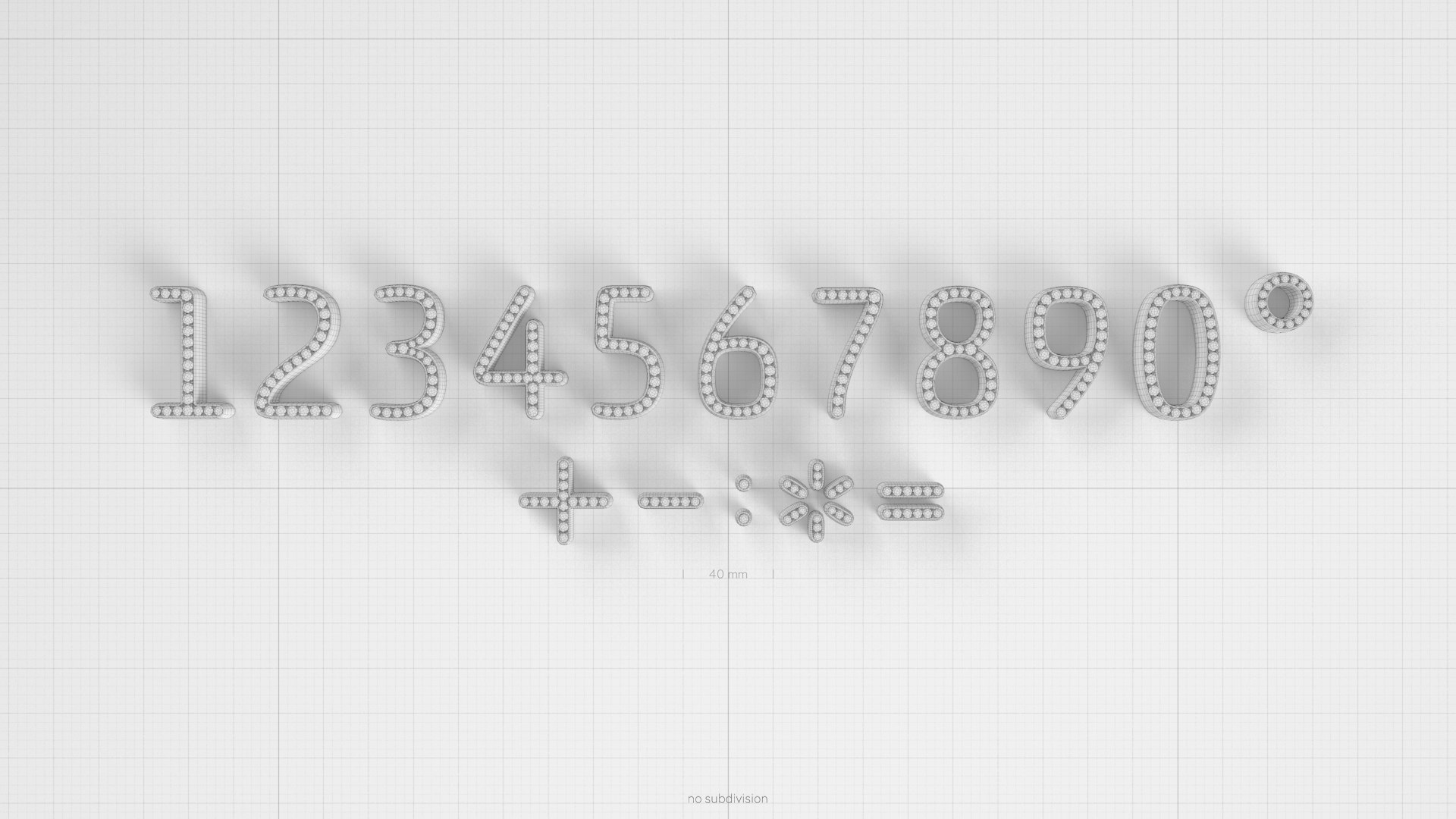 Numbers Diamonds 3D Model - TurboSquid 1310296