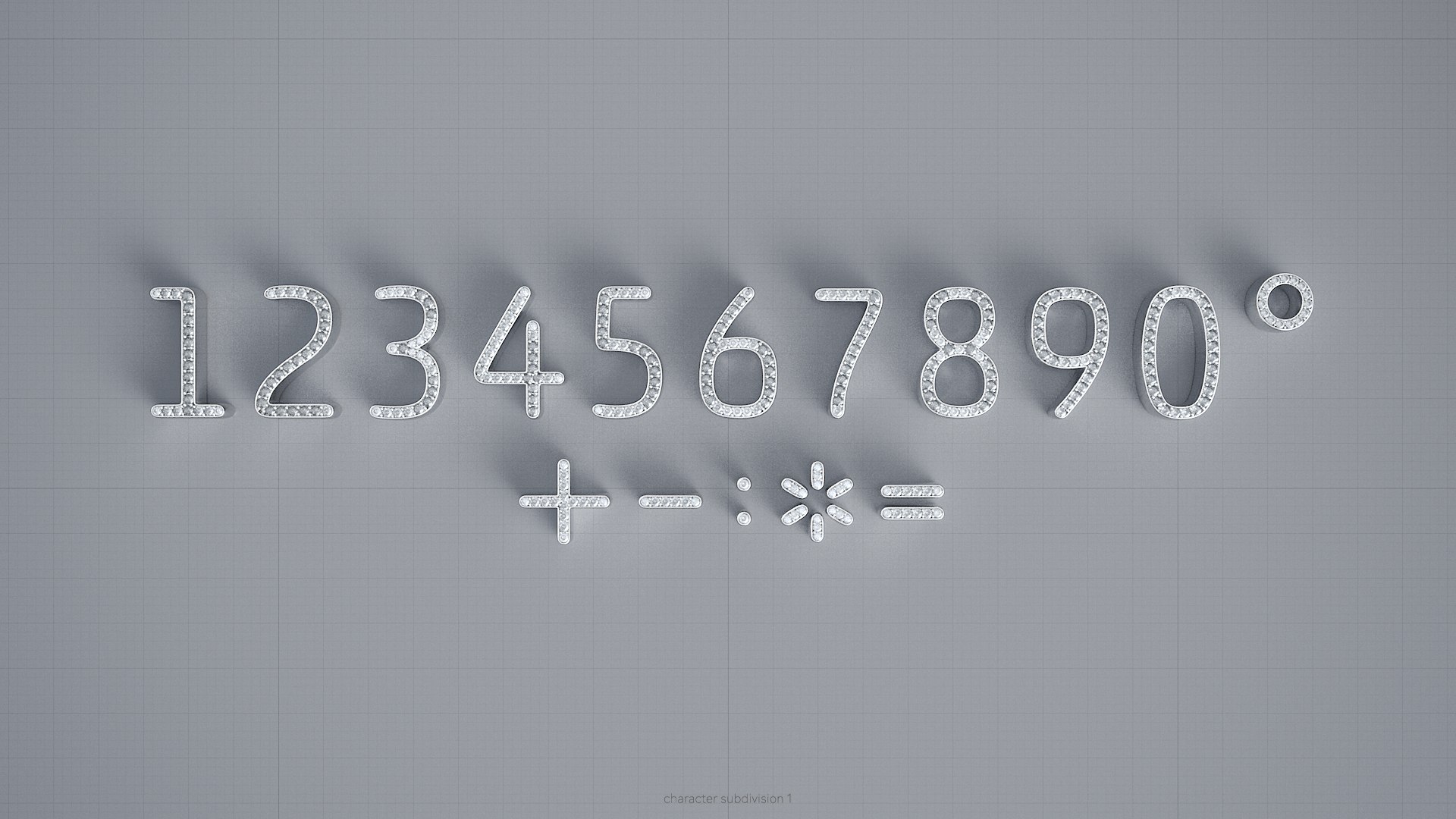 Numbers Diamonds 3D Model - TurboSquid 1310296