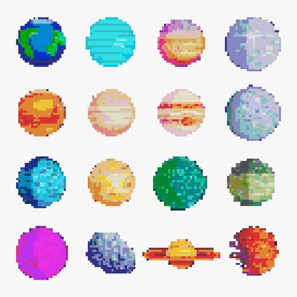 3D Pixel Planet Pack - TurboSquid 2021560