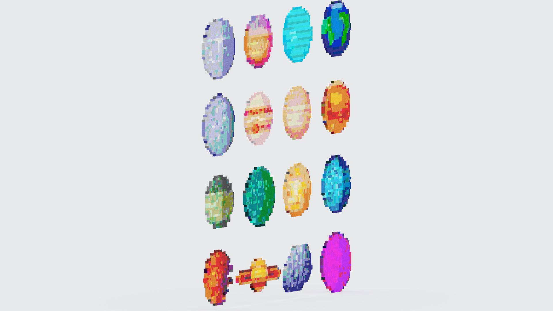 3D Pixel Planet Pack - TurboSquid 2021560