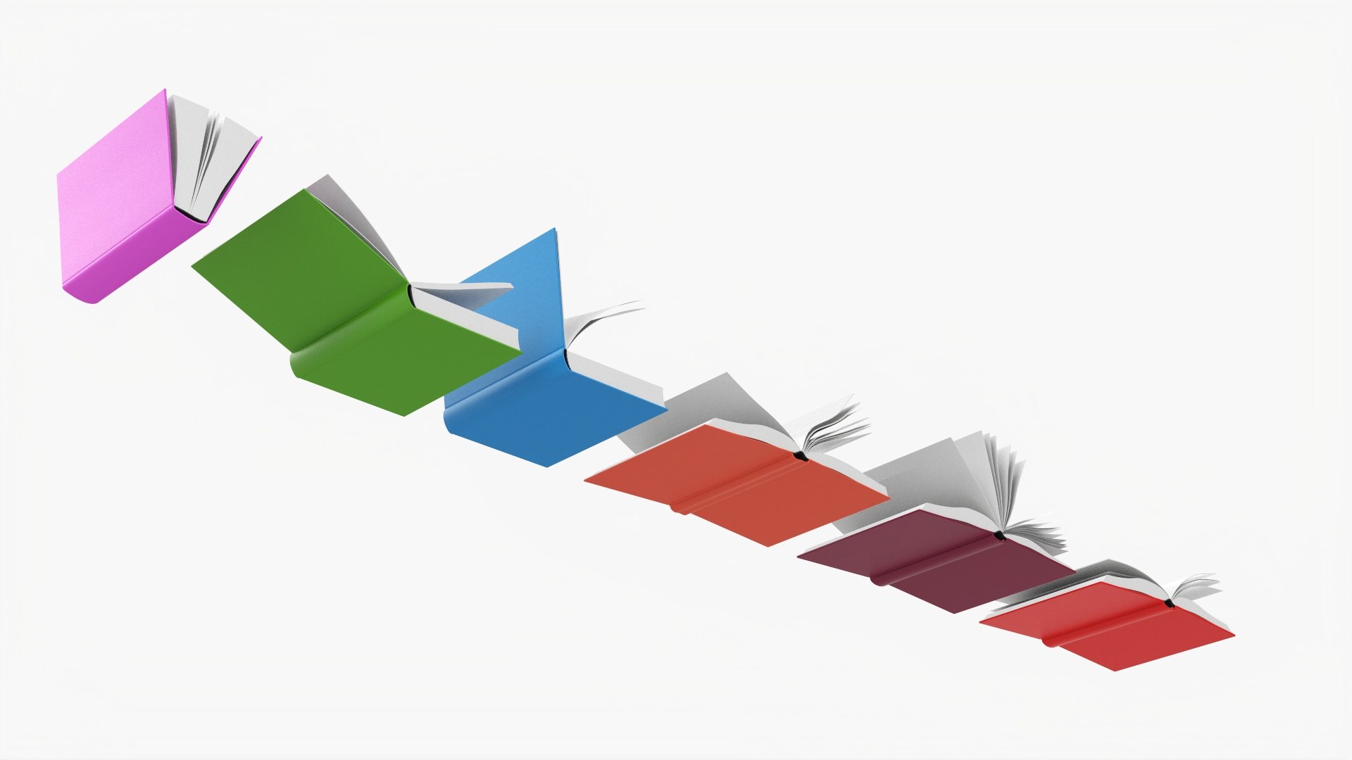 Open Books Composition 3D - TurboSquid 1766541