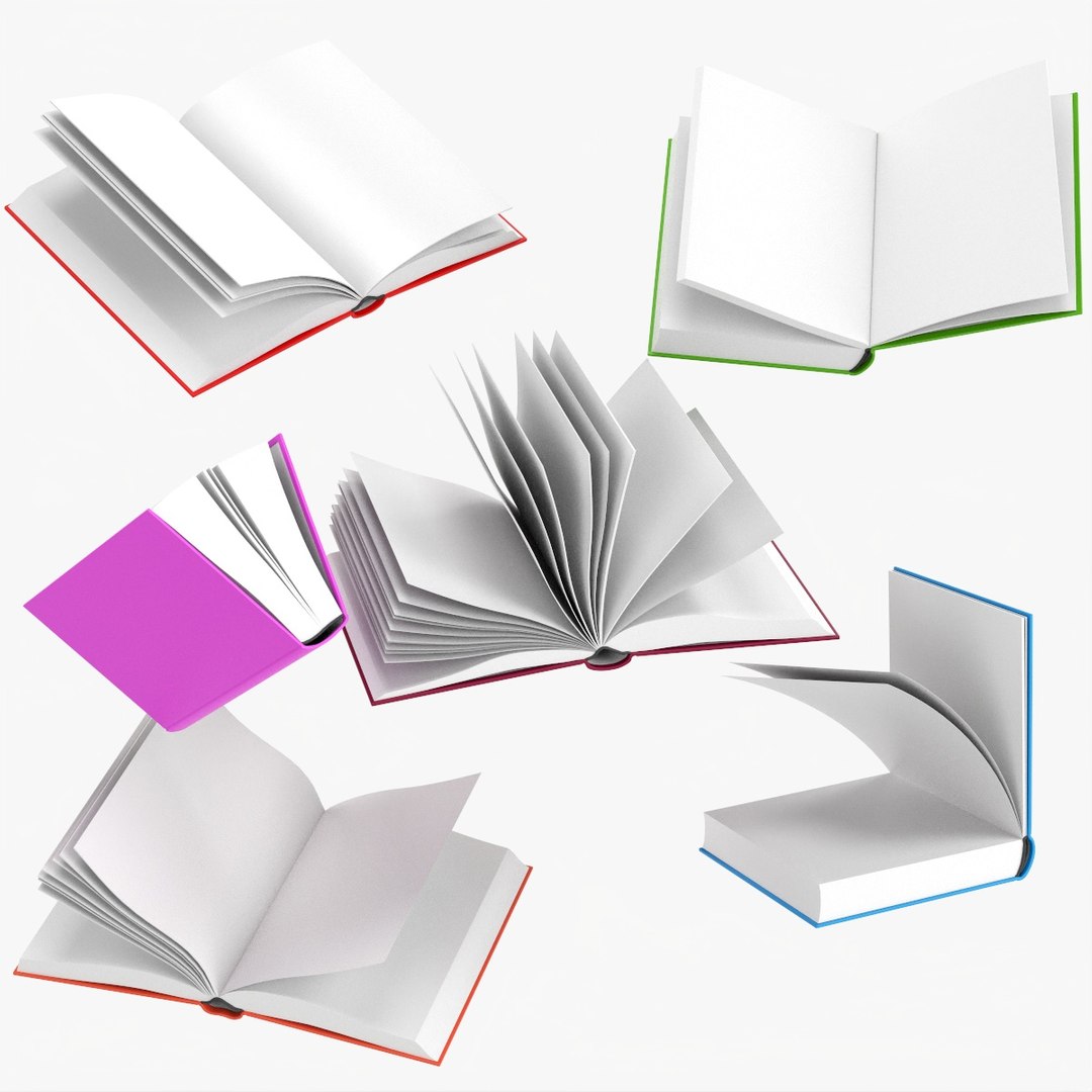 Open Books Composition 3D - TurboSquid 1766541
