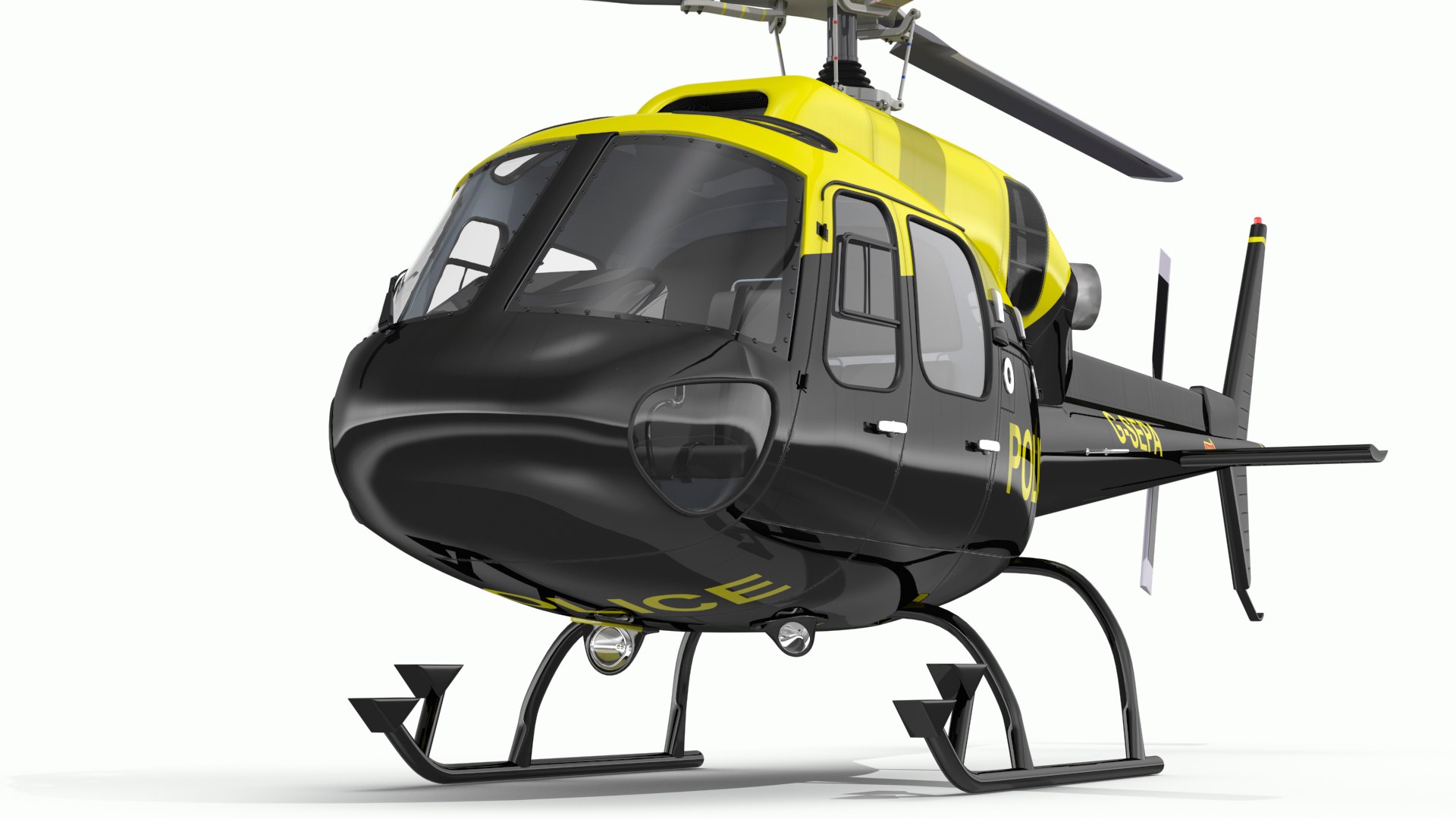 Police Helicopter Eurocopter AS 355 Model - TurboSquid 2148991