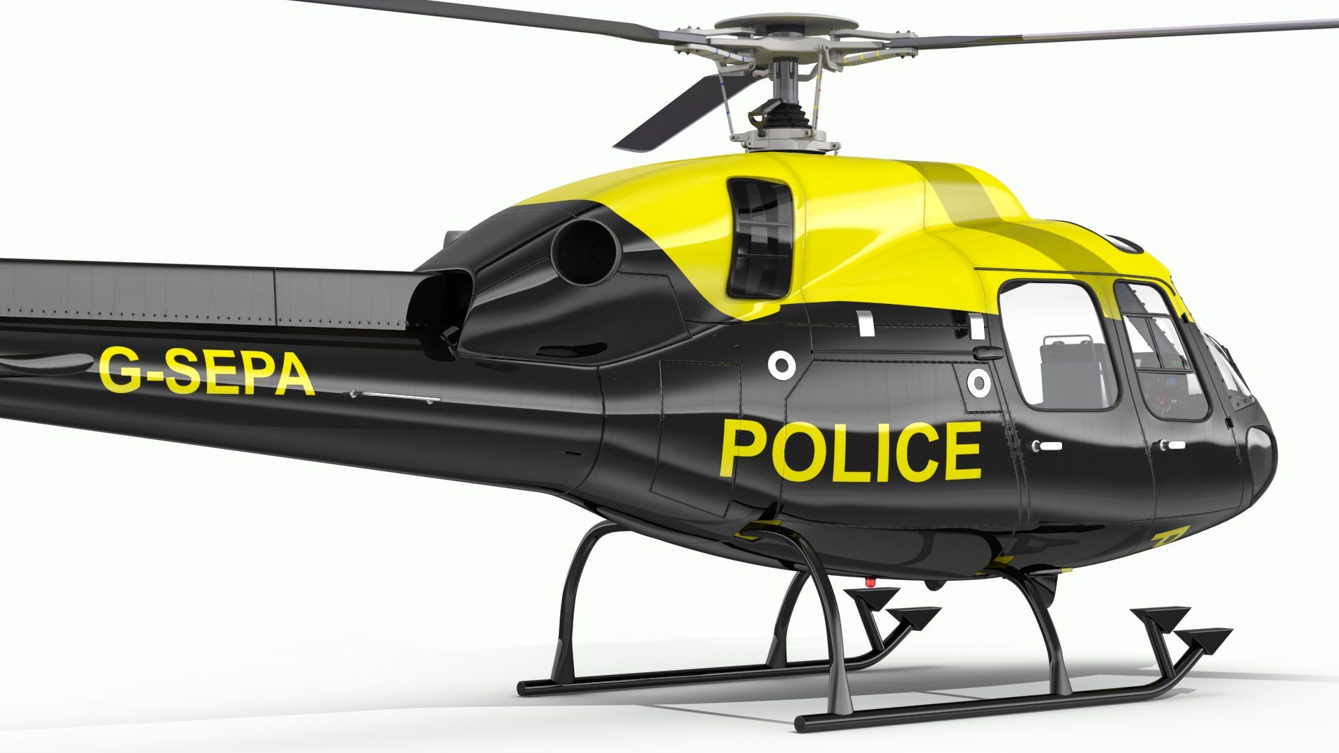 Police Helicopter Eurocopter AS 355 Model - TurboSquid 2148991