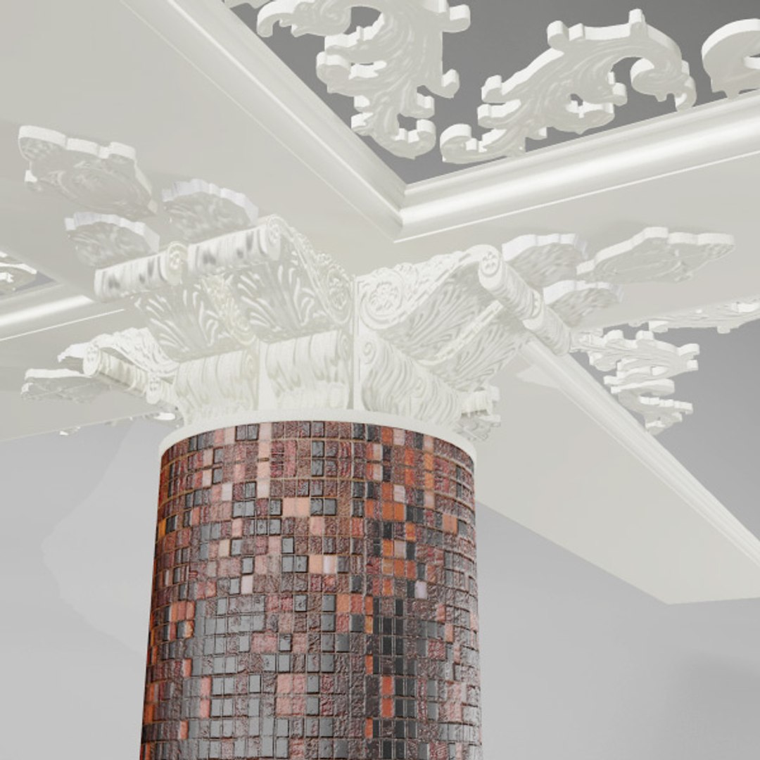 3d Pillar Mouldings Model