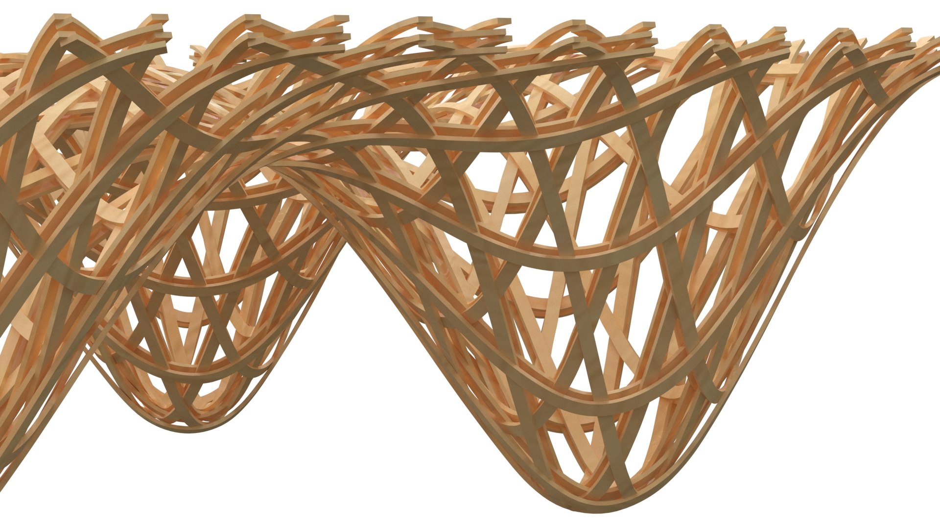 Parametric Woven Timber Canopy Structure 3D Model - TurboSquid 2405061