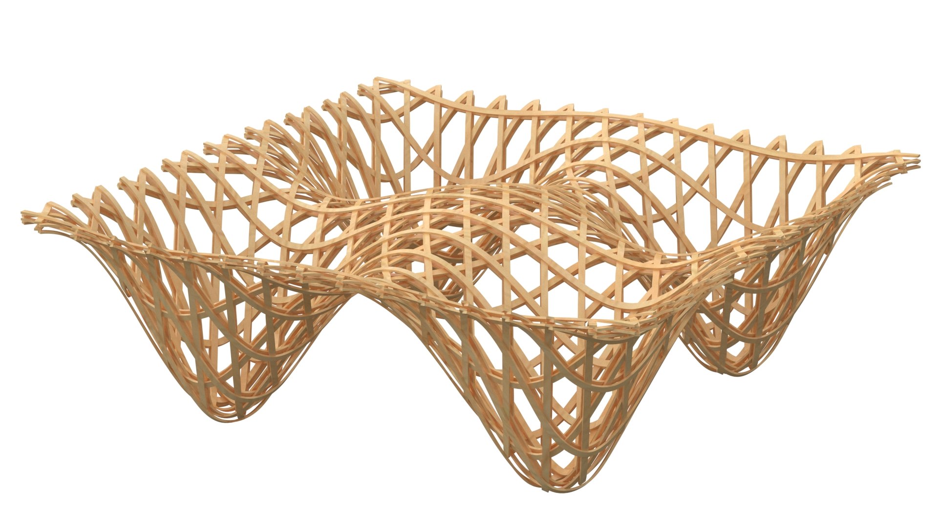 Parametric Woven Timber Canopy Structure 3D Model - TurboSquid 2405061
