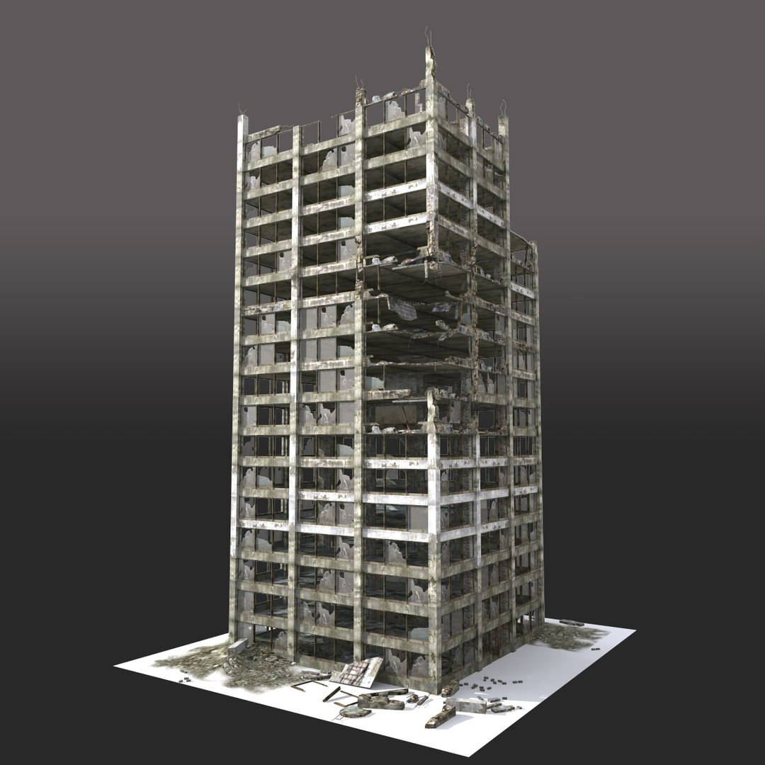 3d Model Destroyed Building