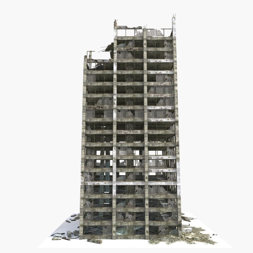 3d Model Destroyed Building
